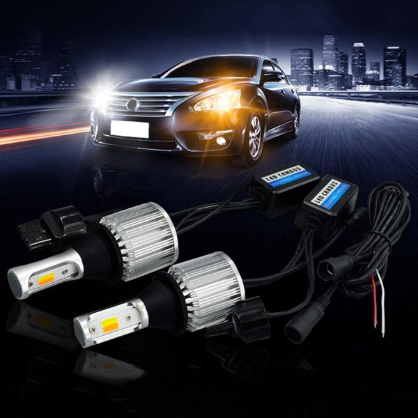商品名SOCAL-LED 2x T20 7440 LED Bulb Switchback Extremely Bright 30W 3000LM COB High Power DRL Turn Signal Light Kit, Canbu...