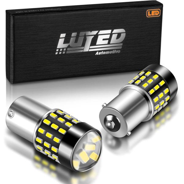 商品名LUYED 2 x 650Lumens Super Bright 1156 3014 54-EX Chipsets 1156 1141 1003 7506 LED Bulbs Used For Back Up Reverse Ligh...