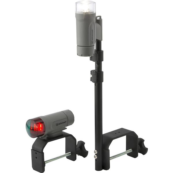 商品名attwood 14190-7 Water-Resistant Portable Clamp-On LED Light Kit with Marine Grey Finishattwood 14190-7 Water-Resistan...