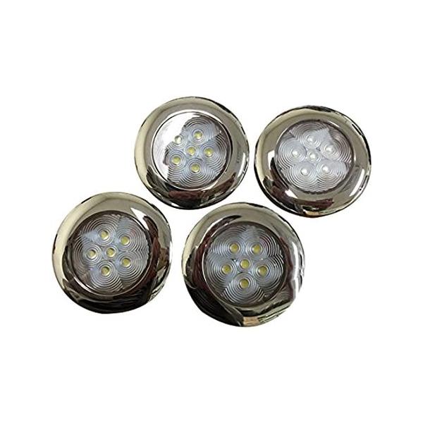 商品名Pactrade Marine 4のボートブルーLED天井ライトss304ハウジングサーフェスマウント12 V 17lm4 of Pactrade Marine Boat Blue LED Ceiling Light SS304 Ho...