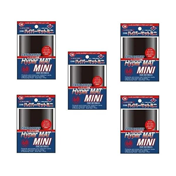 商品名[Black] KMC Card Barrier Hyper Mat Mini Sleeves 60pcs   5 Sets (5 Packs/total 300 Sheets) From JapanKMC [Black] Card ...
