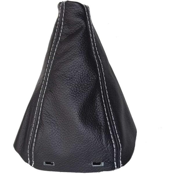 商品名The Tuning-Shop Ltd for Saab 9-3 93 Ss 2003+ Manual Shift Boot Shift Boot Black Italian Leather with Grey Stitchブランド：...