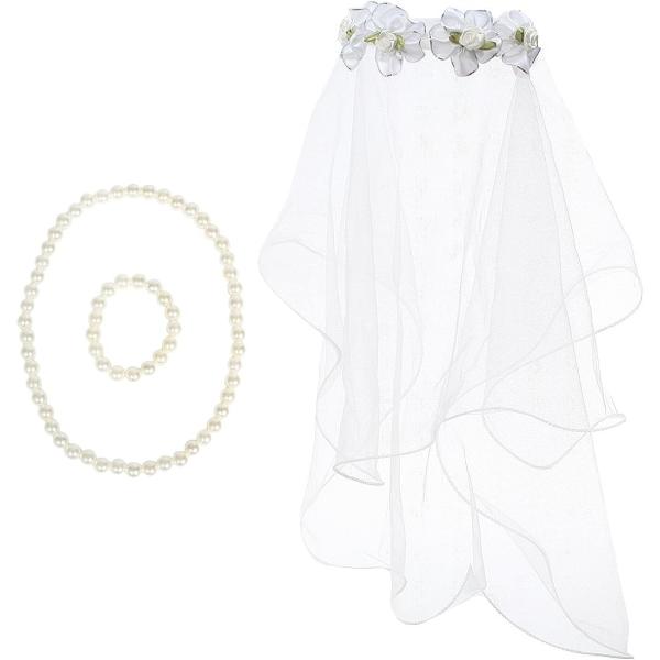 商品名kilofly Girls First Communion Flower Headband Veil + Necklace Bracelet Value Setブランド：kilofly商品サイズ：2 Piece Set高さ：2 cm横...