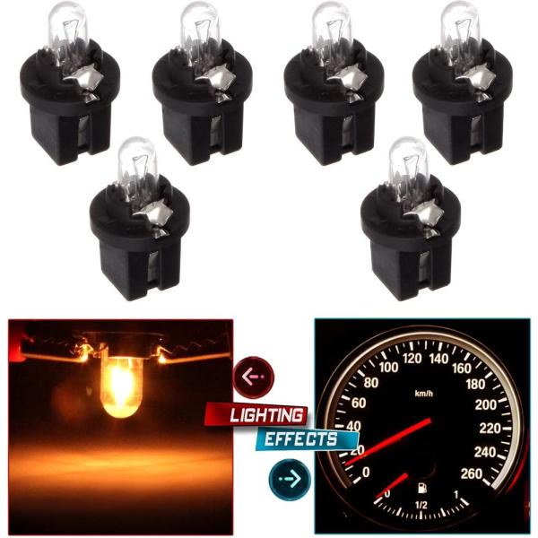 商品名cciyu 6 pcs 509t T5 B8.5D Twist Halogen Light Bulbs 1.2W Replacement fit for Instrument panel Gauge Cluster Speedomet...