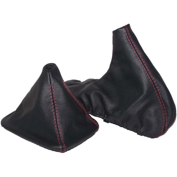 商品名The Tuning-Shop Ltd Shift &amp; E Brake Boot Black Leather Red Stitchingブランド：The Tuning-Shop Ltd商品サイズ：Custom Made For...