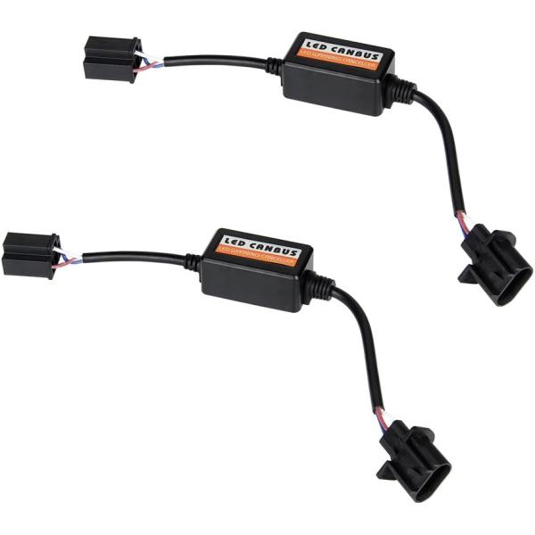 商品名Fly Kan 2X H13 To H4 Warning Error Decoder Canceller Capacitor Anti-Flicker Harness for LED Headlight Systems - Pairブ...