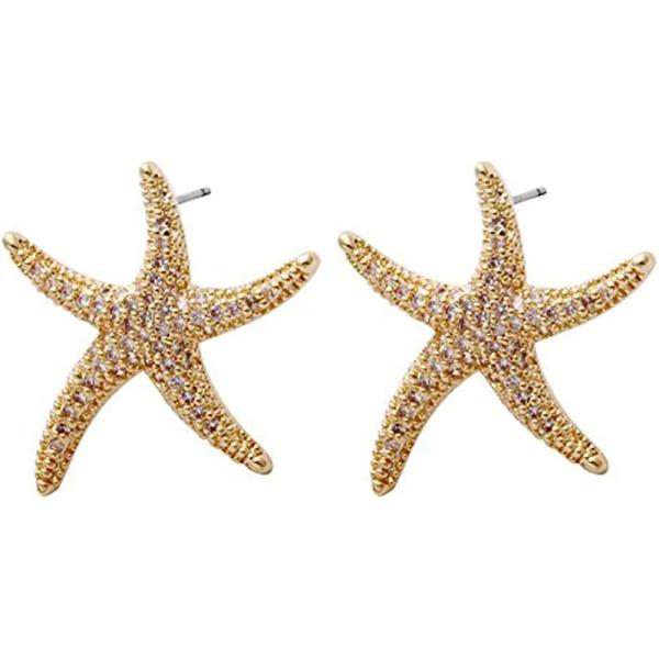 商品名noumanda Sweetヒトデイヤリング、ゴールドスターイヤリングレディースファッションジュエリーカジュアルレディースアクセサリーNOUMANDA Sweet Starfish Earrings,Gold Star Earring...