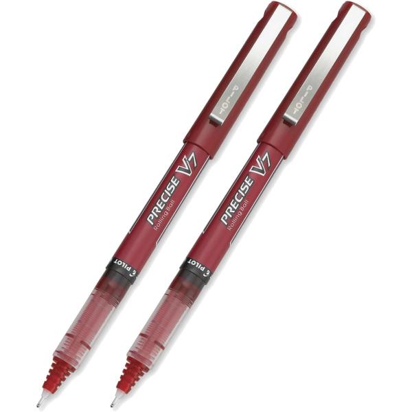 商品名Pilot Precise v7 Stick Rolling Ball Pens、細かい点、赤2 - Pack (35352 )Pilot Precise V7 Stick Rolling Ball Pens, Fine Point,...
