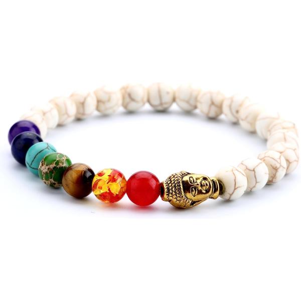 商品名HCHIDS 火山石ビーズ メンズ レディース ファッション 8mm ゴム チャクラブレスレットDoitory Men Women 8mm Lava Rock Chakra Beads Bracelet Elastic Natural...