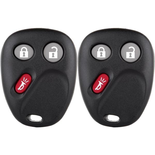 商品名ECCPP 2X ケースシェル キーレスエントリー リモートキーフォブ 交換用 03 04 05 06 キャデラック エスカレード シボレー アバランチ 1500 2500 シルバラード 1500 HD ハマー H2 LHJ011用E...