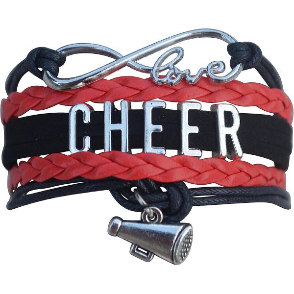 商品名Cheer bracelet- Girlsチアリーディングbracelet- Cheerジュエリー   Perfect Gift forチアリーダーCheer Charm Bracelet- Infinity Love Adjusta...