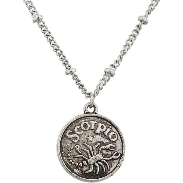 商品名ラックスアクセサリーBurnish Silvertone Scorpio AstrologicalペンダントチャームネックレスLUX ACCESSORIES Burnish Silver Scorpio Astrological Pe...