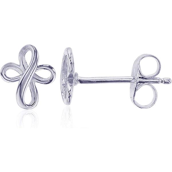 商品名スターリングシルバー光沢クロススタッド。 One SizeSterling Silver Polished Celtic Knot Cross Stud Earrings for Women | 8x9mm Cross Stud Ea...