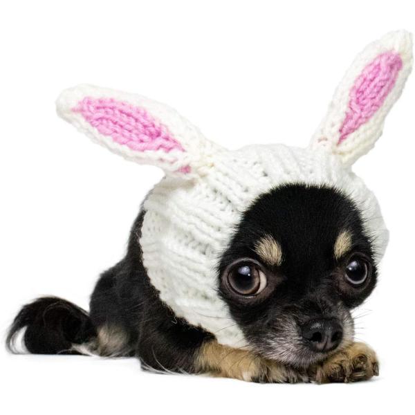 商品名Zoo Snoods Bunny Costume for Dogs &amp; Cats, Small - Warm No Flap Ear Wrap Hood for Pets, Dog Bunny Ears for Easter,...