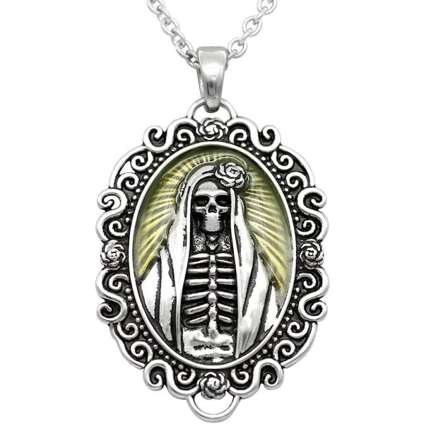 商品名Controse silver-tonedステンレスsteelthe MadonnaスカルカメオネックレスControse Silver-Toned Stainless Steelthe Madonna Skull Cameo Nec...