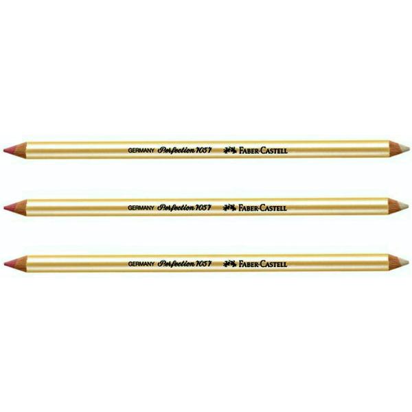 商品名Faber - Castell消しゴム鉛筆   Perfectionアートの消しゴム鉛筆図面、アーティスト装置、デュアル関数の消去、インクと色鉛筆   3パックFaber-Castell Eraser Pencil - Perfect...