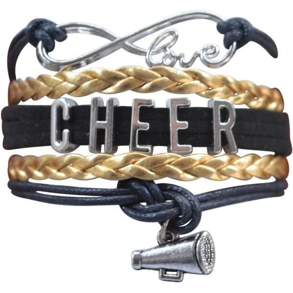 商品名Cheer bracelet- Girlsチアリーディングbracelet- Cheerジュエリー   Perfect Gift forチアリーダーCheer Charm Bracelet- Infinity Love Adjusta...