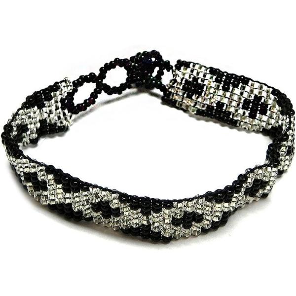 商品名シンシードビーズブレスレットMia Jewel Shop Multicolored Geometric Pattern Guatemalan Czech Glass Seed Beaded Thin Strap Bracelet - ...