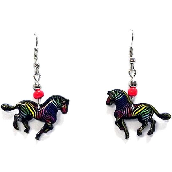 商品名ZebraイヤリングTribal Pattern Zebra Animal Graphic Dangle Earrings - Womens Fashion Handmade Jewelry Wildlife Accessories ...