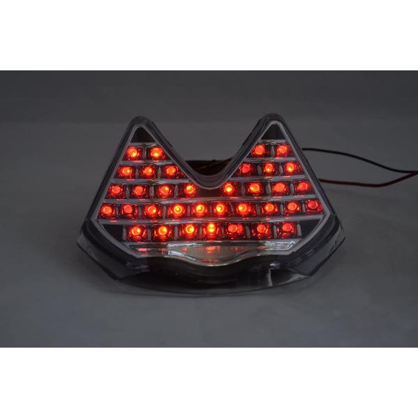 商品名Topzone Lightings Smoked Lens Motorcycle Led Taillights Brake Tail Light with Integrated Turn Signal Lamp Indicators ...
