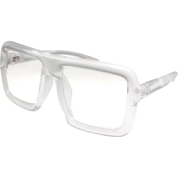 商品名grinderPUNCH Thick Square Frame Clear Lens Glasses Eyeglasses Super Oversized Fashion and Costume - Clearブランド：grinder...