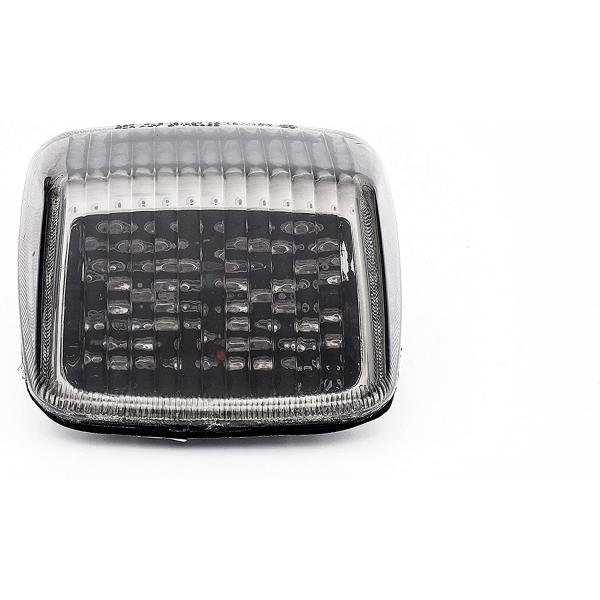 商品名Topzone Lightings Smoked Lens Motorcycle Led Taillights Brake Tail Light with Integrated Turn Signal Lamp Indicators ...