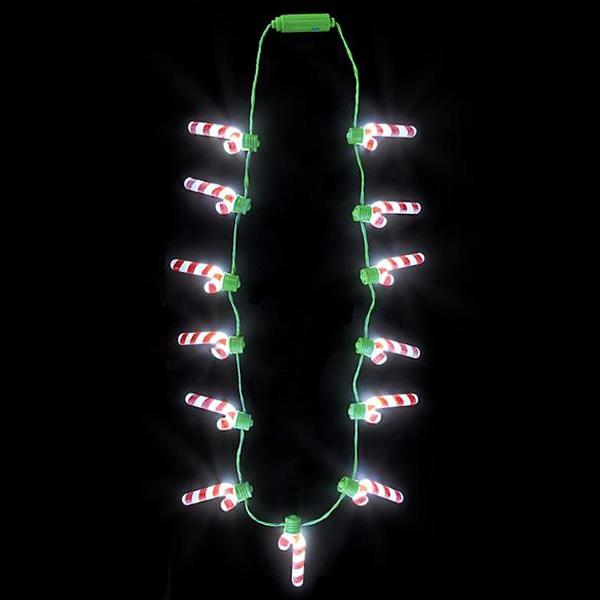 商品名Holiday Christmas Light-Up 60cm Candy Cane Necklace (1 per order)25"" LIGHT-UP CANDY CANE NECKLACEブランド：Rhode Island N...