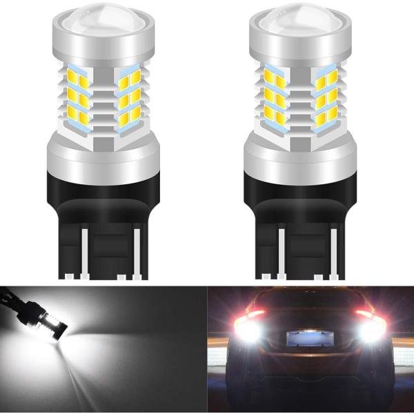 商品名KaTur 7443 7444NA 7440 7440NA 992 LED電球ハイパワー2835 21チップセット超高輝度バックアップ用プロジェクターの交換用バックライトDRLターンシグナルライトテールブレーキライト、キセノンホワイト...