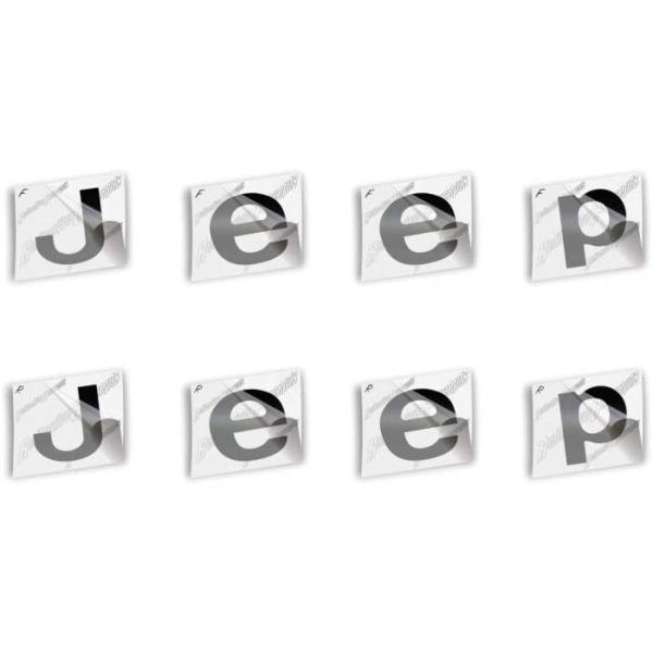 商品名ジープフロント、リアエンブレムオーバーレイDecals   2014   2017ジープグランドチェロキー ブラック GrandCherokee14:Jeep-B:FBKReflective Concepts - JEEP Front...