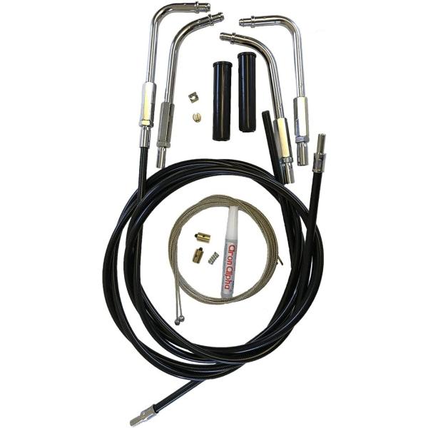 商品名Venhill U01-4-402-BK ハーレーダビッドソン V-Twin オートバイ スロットル アイドル ケーブル キット (ケーブル2本、プッシュインベンド)Venhill U01-4-402-BK H-D Twin Cam ...