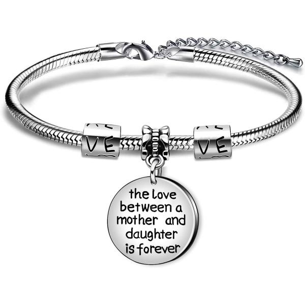 商品名The Love Between Mother and Daughter is Foreverブレスレットファミリママギフト調整バングルの女性ガールズFANQIEJIANG Bangle Bracelet Mom Mother Day...