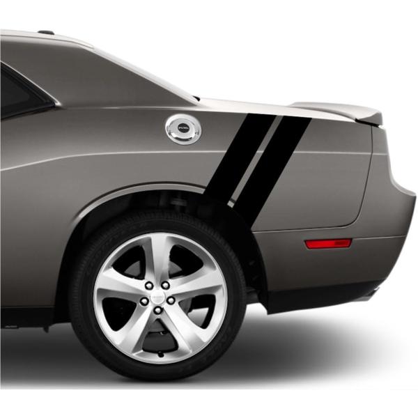 商品名4 Inch Rear Fender Hash Bars Vinyl Racing Stripes, Fits Dodge Challenger, Light Greyブランド：Clausen's World商品サイズ：4""高さ：7...