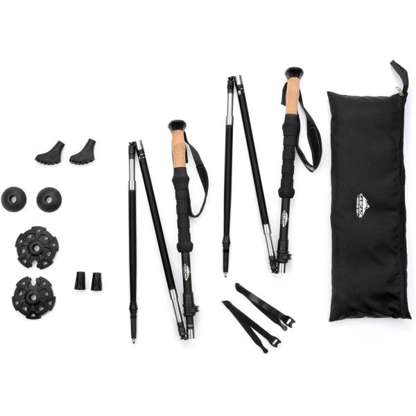 商品名Cascade Mountain Tech Carbon Fiber Folding Travel Trekking Pole with Cork Grips for Hiking and Walking 141［並行輸入］Casca...