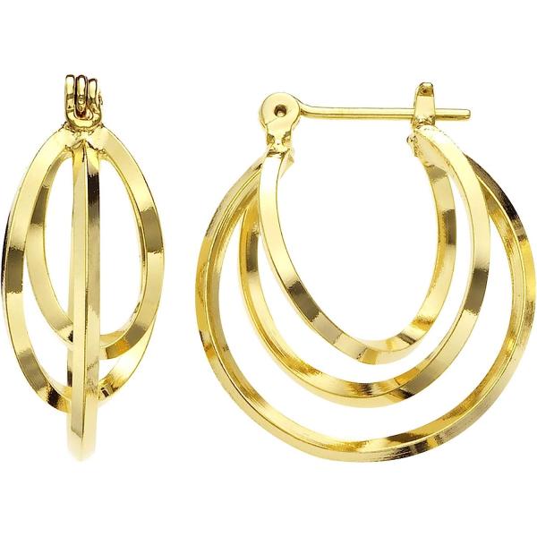 商品名Womens Ladies Fashion Accessories Jewelry Gold Plated Polished Three Small Interlaced Hoop Earringsブランド：Collection Bi...