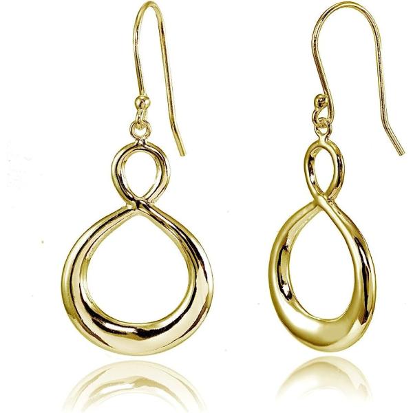 商品名スターリングシルバーインフィニティ図8ダングルイヤリングHoops &amp; Loops 925 Sterling Silver Infinity Eternity Figure Eight 8 Polished Twisted D...