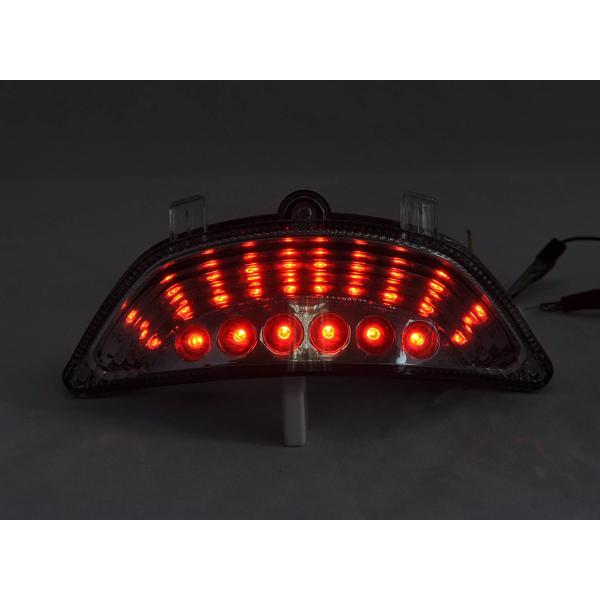 商品名Topzone Moto Smoked Lens Motorcycle Led Taillights Brake Tail Light with Integrated Turn Signal Lamp Indicators For Y...