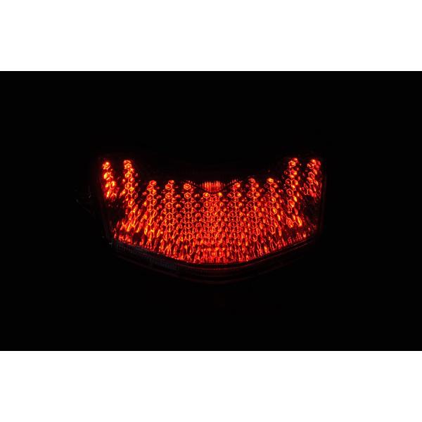 商品名Topzone Moto Clear Lens Motorcycle Led Taillights Brake Tail Light with Integrated Turn Signal Lamp Indicators For Ka...