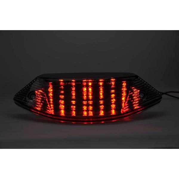 商品名Topzone Moto Clear Lens Motorcycle Led Taillights Brake Tail Light with Integrated Turn Signal Lamp Indicators For Ho...