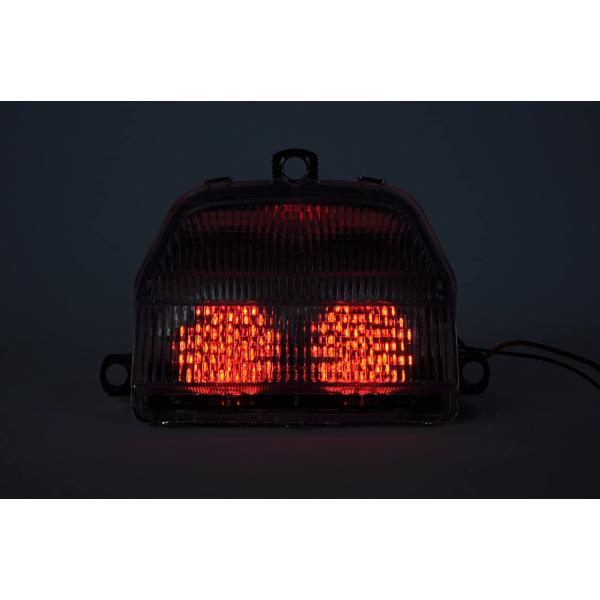 商品名Topzone Moto Smoked Lens Motorcycle Led Taillights Brake Tail Light with Integrated Turn Signal Lamp Indicators For H...