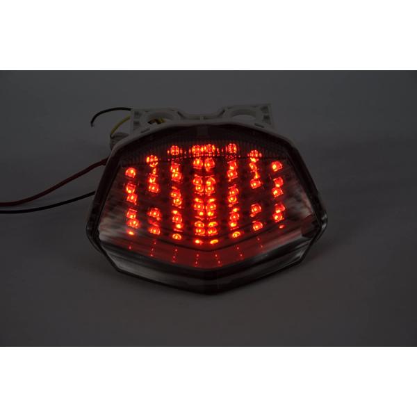 商品名Topzone Moto Clear Lens Motorcycle Led Taillights Brake Tail Light with Integrated Turn Signal Lamp Indicators For Ka...
