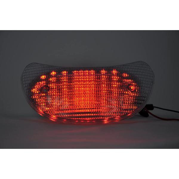 商品名Topzone Moto Smoked Lens Motorcycle Led Taillights Brake Tail Light with Integrated Turn Signal Lamp Indicators For D...