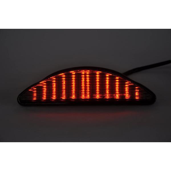 商品名Topzone Moto Smoked Lens Motorcycle Led Taillights Brake Tail Light with Integrated Turn Signal Lamp Indicators For Y...