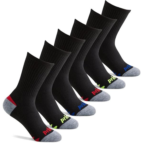 商品名Prince SOCKSHOSIERY ボーイズ カラー: ブラックPrince Boys' Crew Length Athletic Socks with Cushion for Active Kids (6 Pair Pack)ブ...