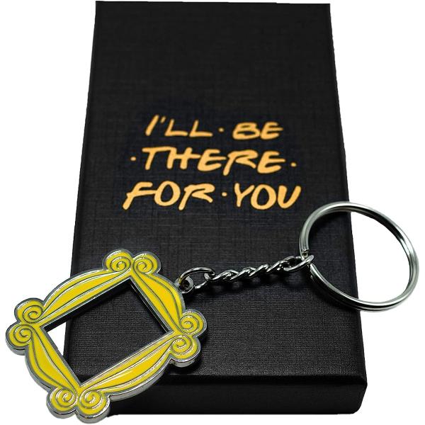 商品名Cool TV Props Friends Yellow Peephole Frame Keychain   Custom Gift Box - Great Gift - Monica’s Peephole Door Decorati...