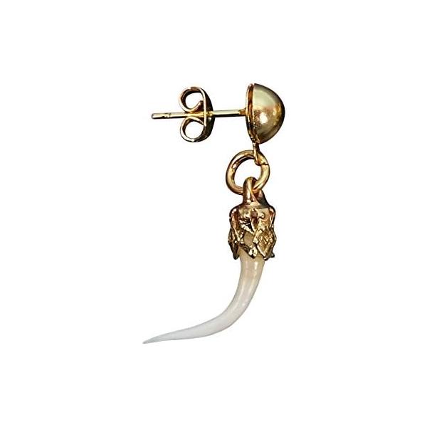 商品名1 Single Real Rattlesnake Fangイヤリング:ゴールド1 single real Rattlesnake Fang Earring : Gold (598-J20-S)ブランド：Chichester Inc商...