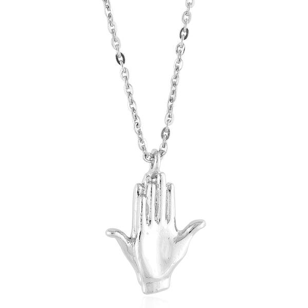 商品名Silver TonedアイビーHand SignペンダントネックレスDivine Nine Depot Silver Toned Ivy Hand Sign Pendant Necklaceブランド：Divine Nine Depo...
