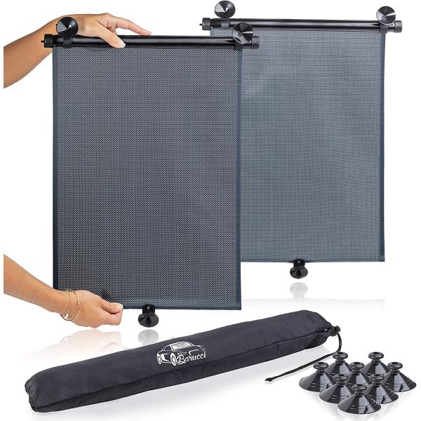 商品名Car Side Window Sunshades - 2 Pack. Universal Roller Blind to Protect Baby, Kids, Pets and Passengers in The Back Sea...