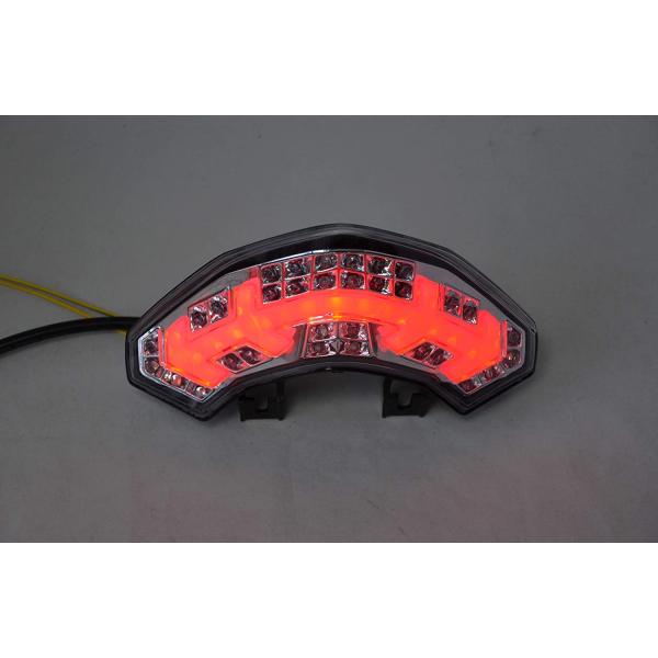 商品名TOPZONE PARTS Clear Lens Motorcycle Led Taillights Brake Tail Light with Integrated Turn Signal Lamp Indicators for 2...