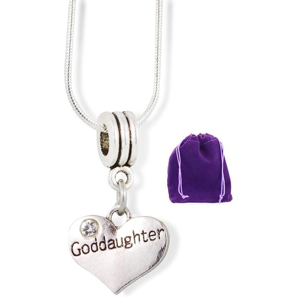 商品名Goddaughter神娘チャームスネークチェーンネックレスGoddaughter Necklace | Gifts from Godmother 100% Stainless Steel Necklace Pendant Godmo...