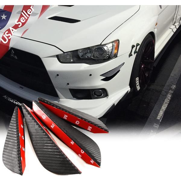商品名Xotic Tech 4pcs Carbon Fiber Pattern Front Bumper Corner Edge Guard Trim Universal Fit (6.02""/5.1"")ブランド：x xotic tec...